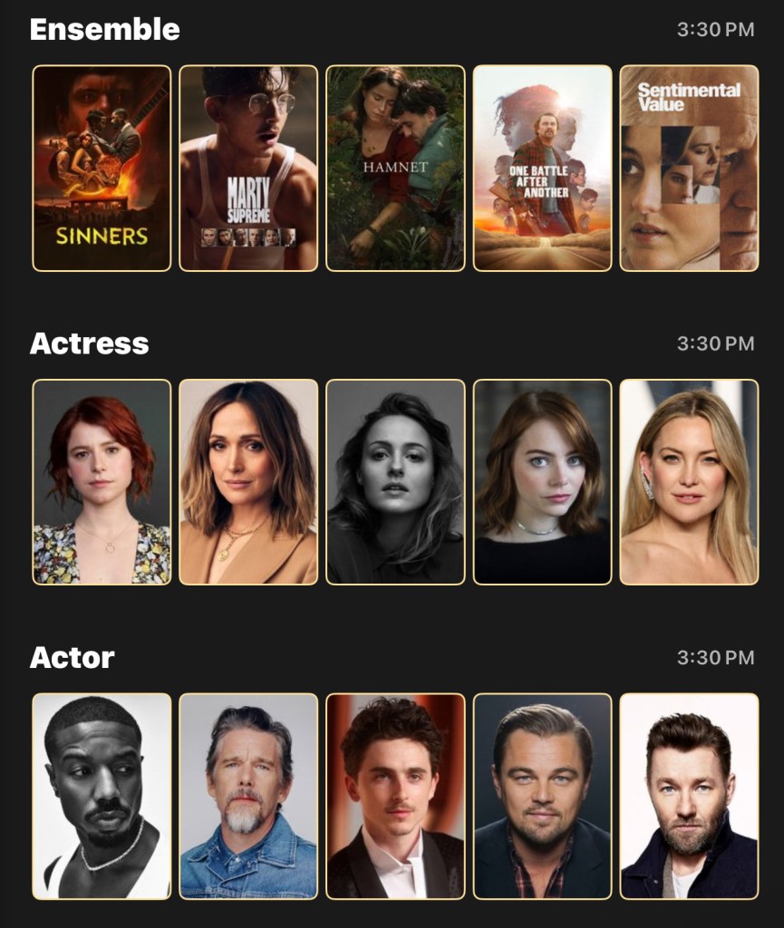 SAG and DGA Predications – Nicole's Film Perspectives